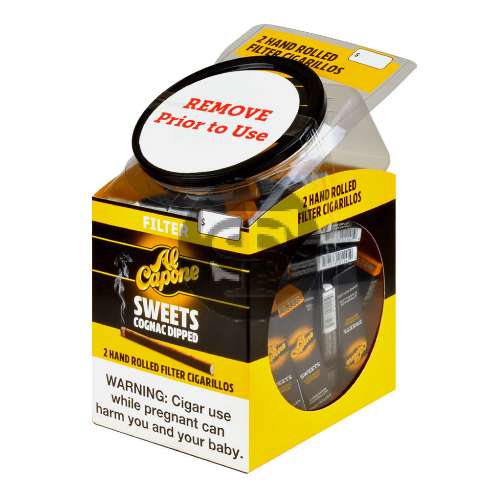 Al Capone Jar Sweet Cognac Filter Cigarillos 60 Packs of 2 – Tobacco Stock