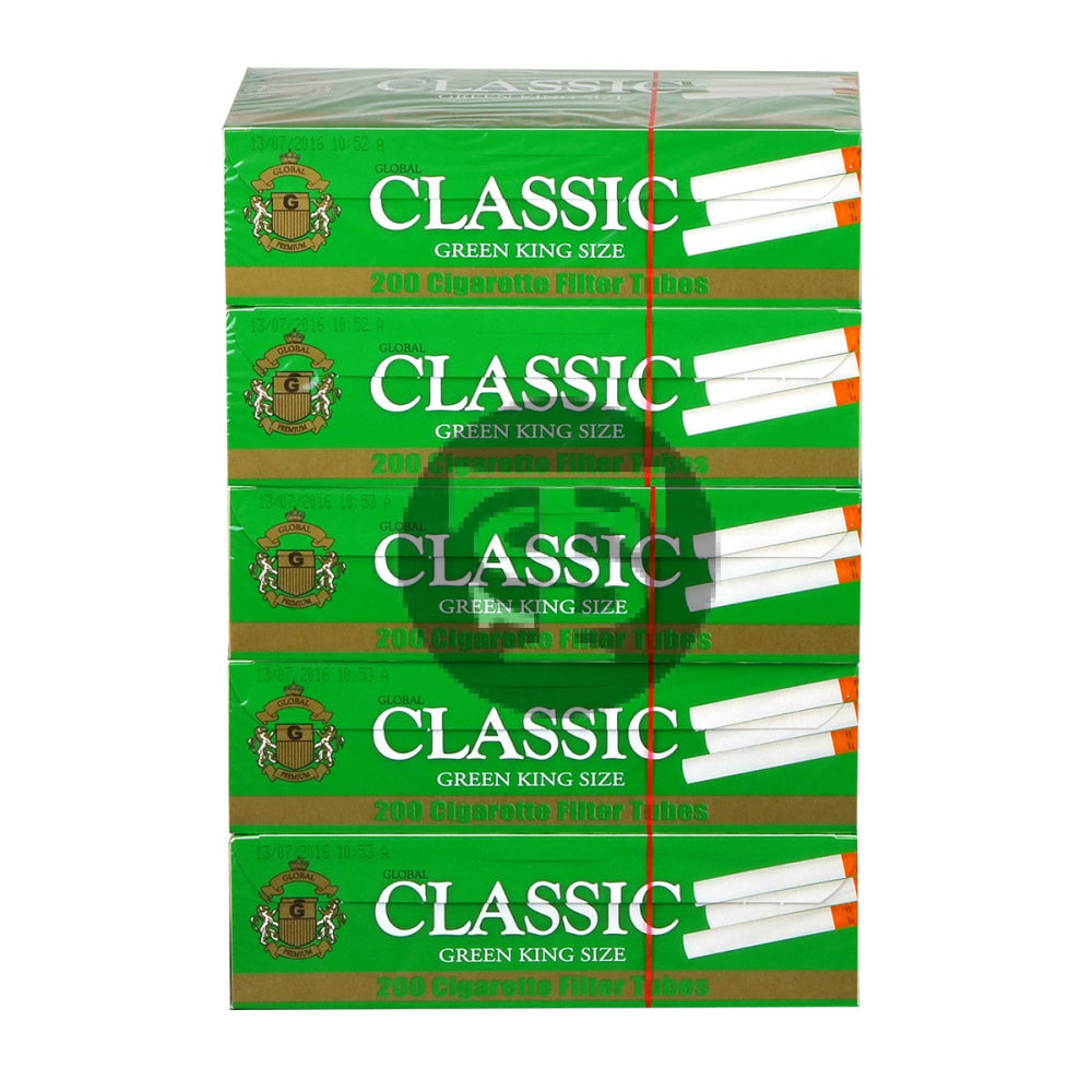 Classic Filter Tubes King Size Menthol (green) 5 Cartons of 200 ...