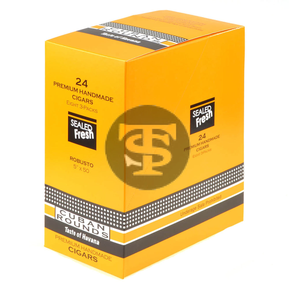 Cuban Rounds Sealed Fresh Robusto Natural Cigars 8 Packs of 3 – Tobacco ...