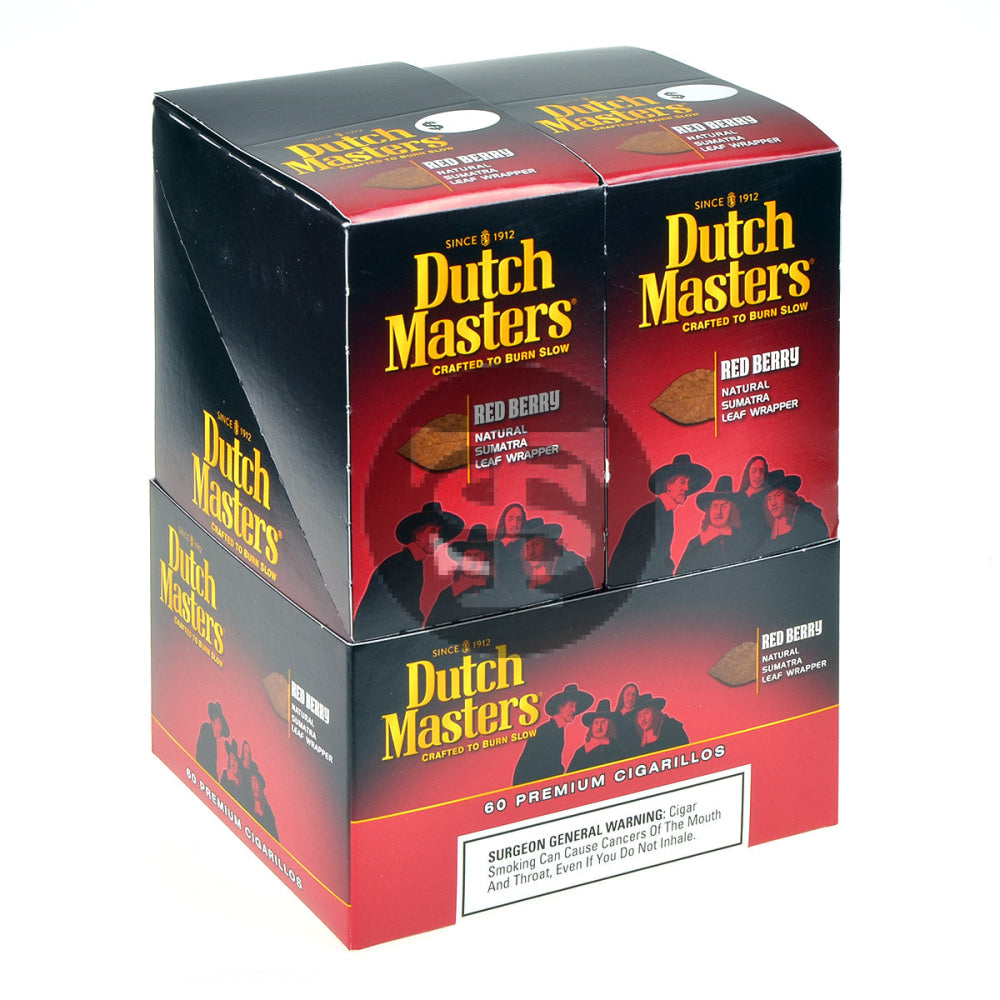Dutch Masters Cigarillos Red Berry | 20 Pouches of 3 | Buy Dutch ...