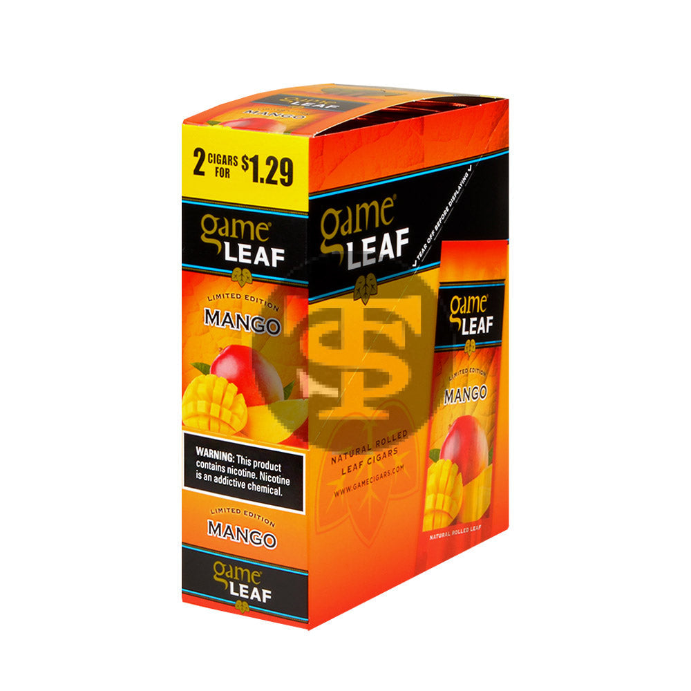 Game Leaf Mango Cigarillos 2 for $1.29 Cents 15 Pouches of 2 – Tobacco ...