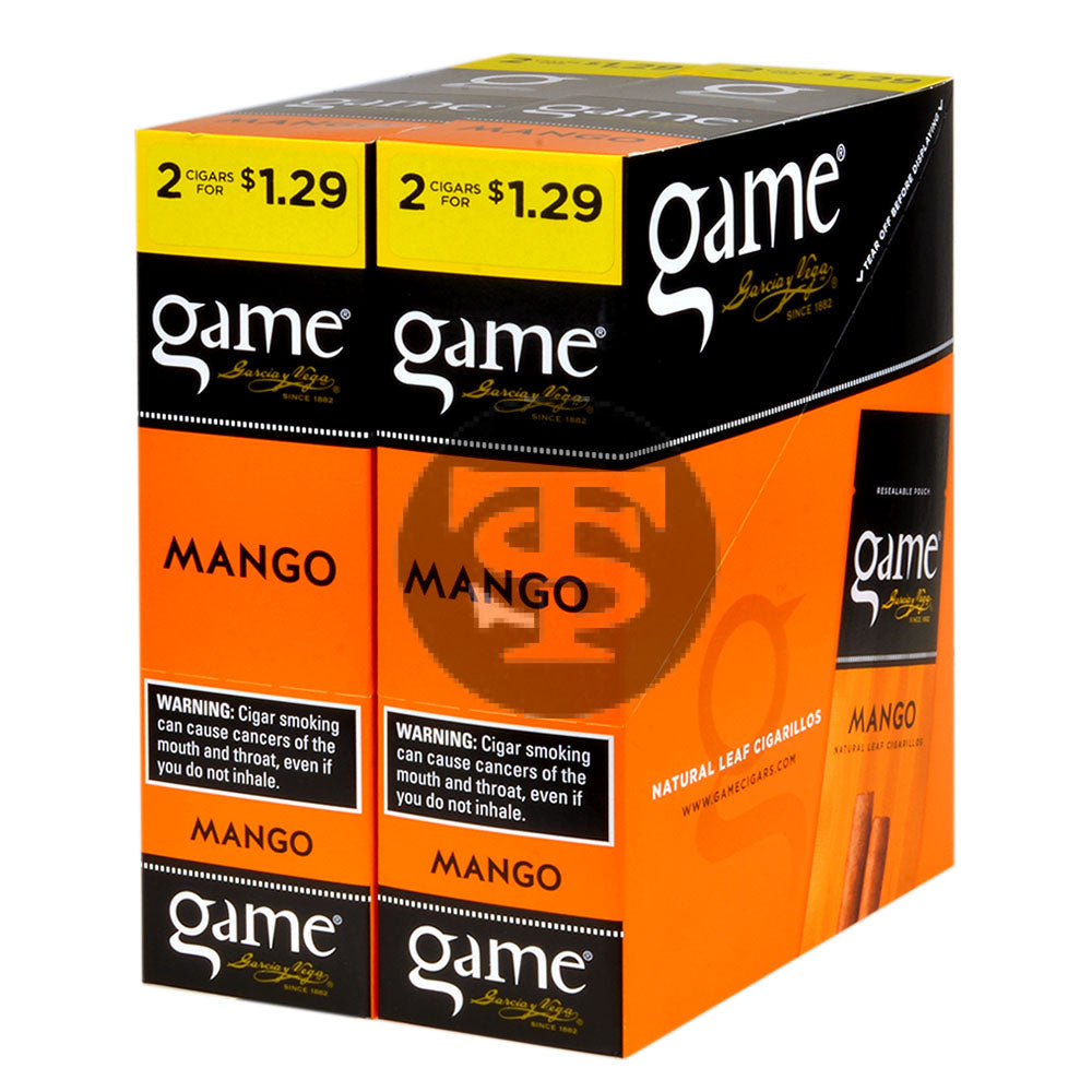 Game Vega Cigarillos Mango Foil 2 for $1.29 30 Pouches of 2 – Tobacco Stock