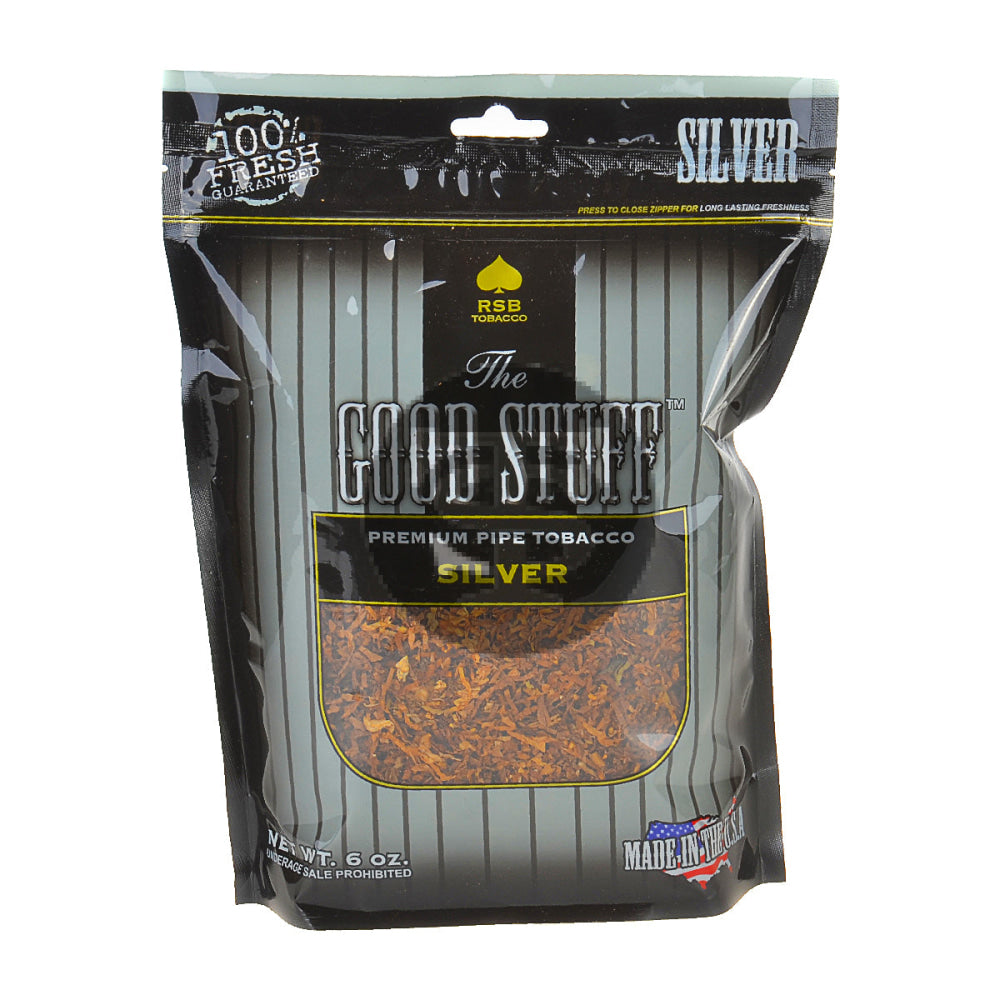 Good Stuff Silver Pipe Tobacco 6 oz. Bag – Tobacco Stock