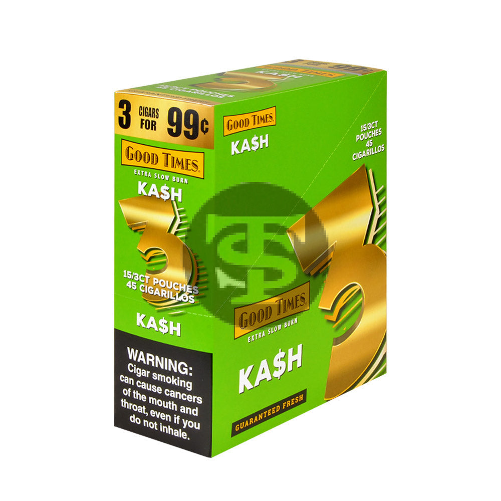 Good Times Cigarillos Kash 3 for 99 Cents Pre Priced 15 Packs of 3 ...