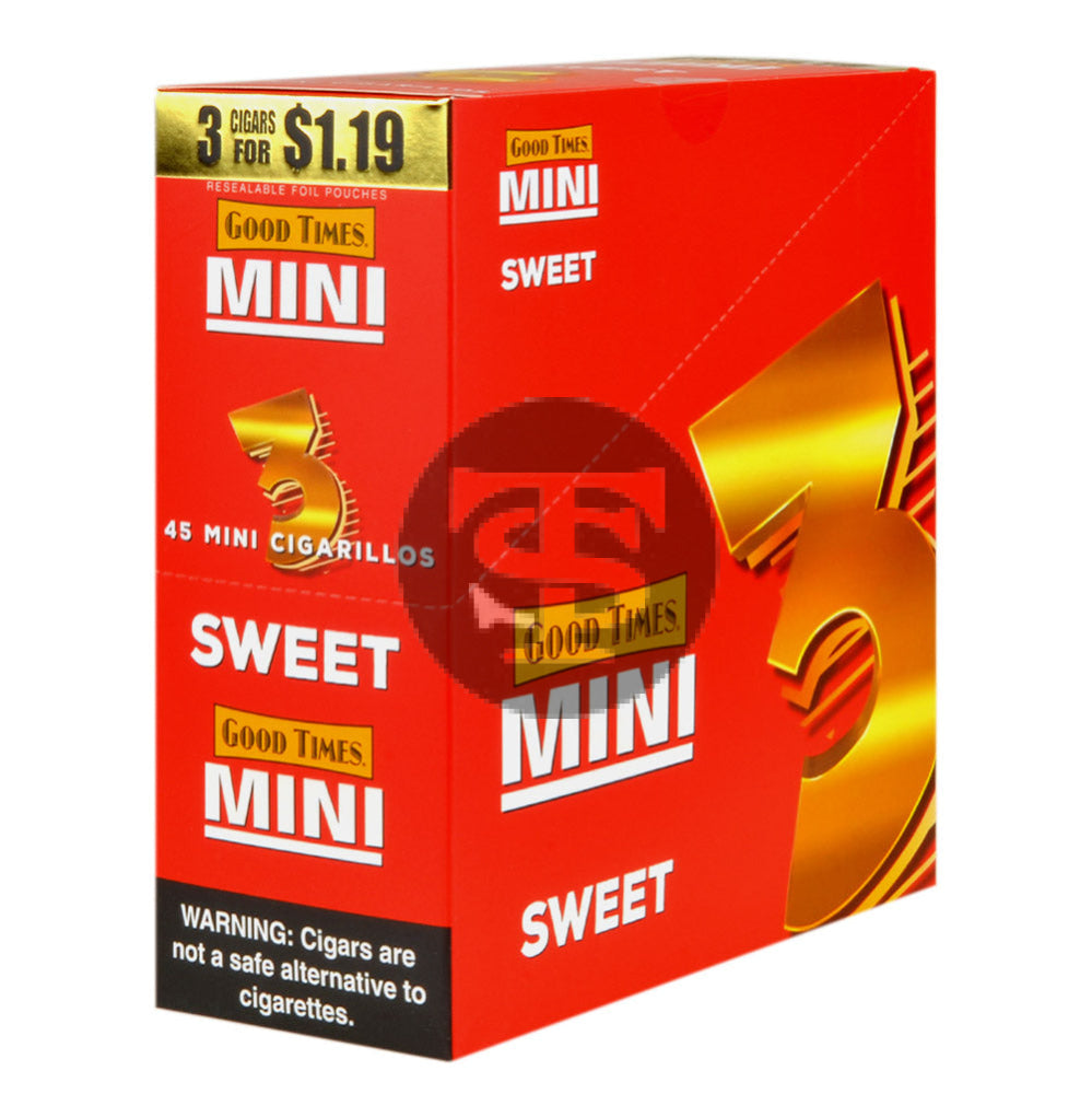 Good Times Mini Cigarillos Sweet Pre Priced $1.19, 15 Packs of 3 ...