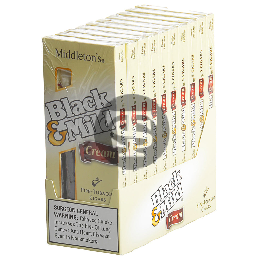 Middleton's Black & Mild Cream Cigars 10 Packs of 5 – Tobacco Stock