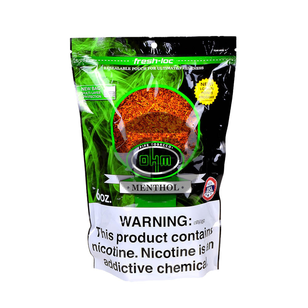 OHM Menthol Pipe Tobacco 6 oz. Bag – Tobacco Stock