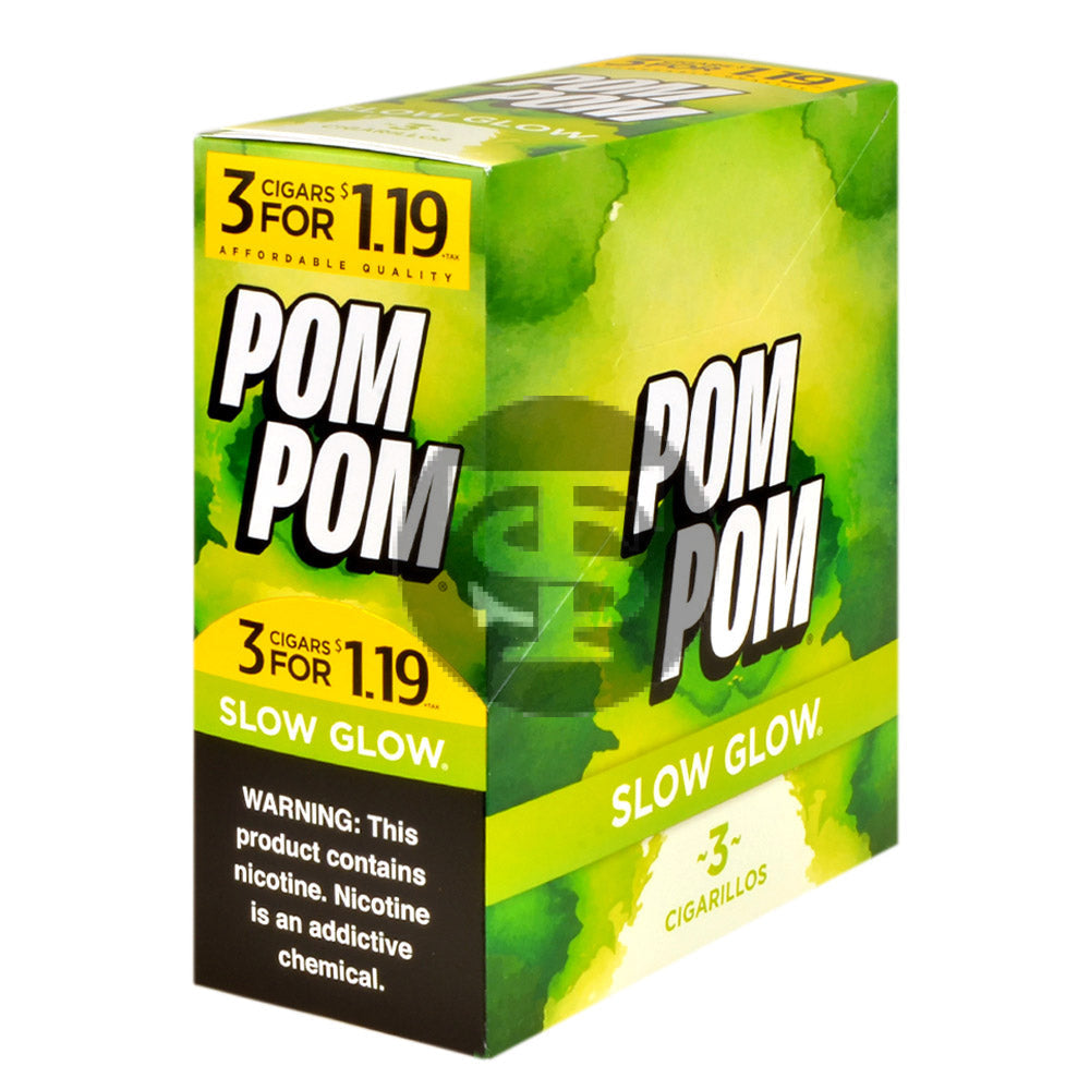 Pom Pom Cigarillos $1.19 Pre Priced 15 Packs of 3 Cigars Slow Glow ...