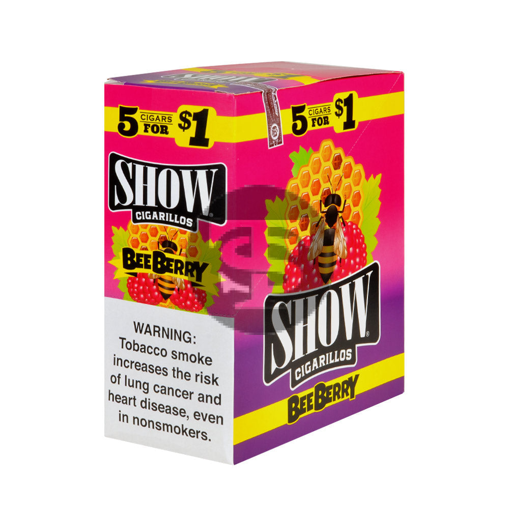 Show Cigarillos Bee Berry Pre Priced 15 Pouches of 5 – Tobacco Stock