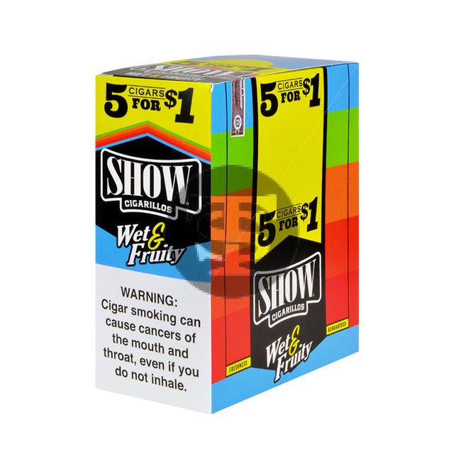 Show Cigarillos Wet & Fruity Pre Priced 15 Pouches of 5 – Tobacco Stock