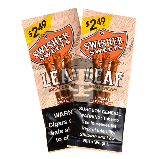 Swisher Sweets Leaf Irish Cream Cigarillo | 3 for $2.49 Pack of 30 ...