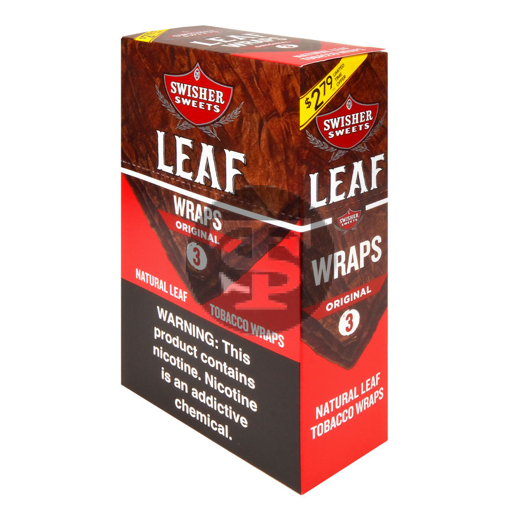Swisher Sweets Leaf Wraps $2.79 Original, 10 packs of 3 – Tobacco Stock