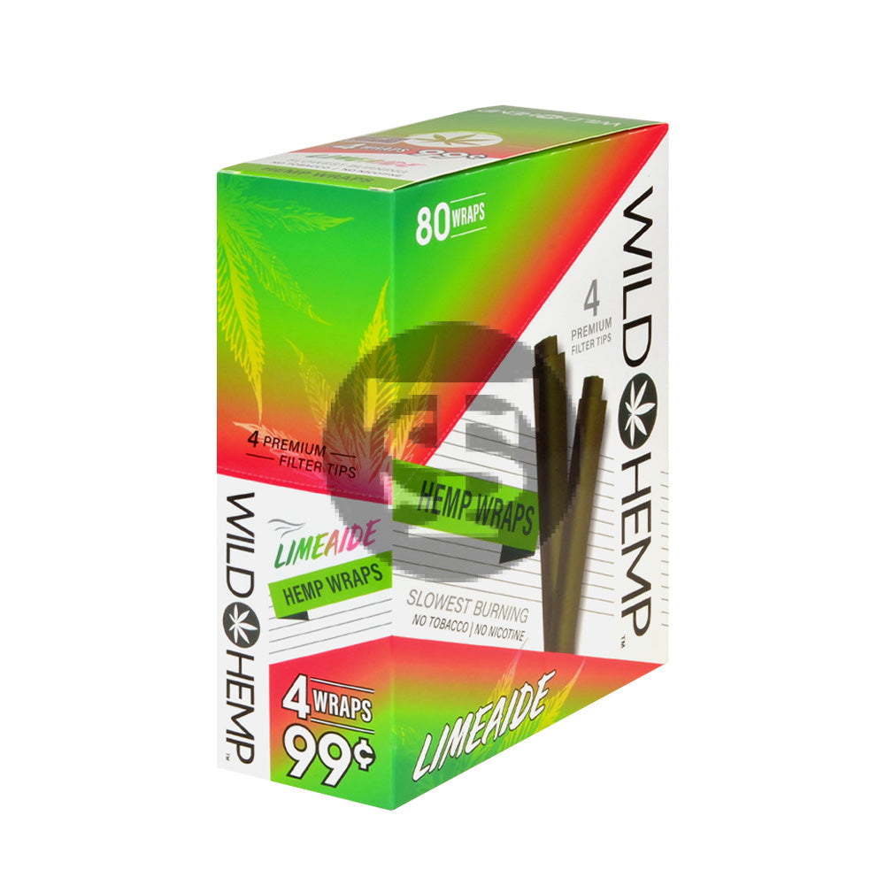 Wild Hemp Wraps Limeaide 20 packs of 4, 99c pre-price – Tobacco Stock