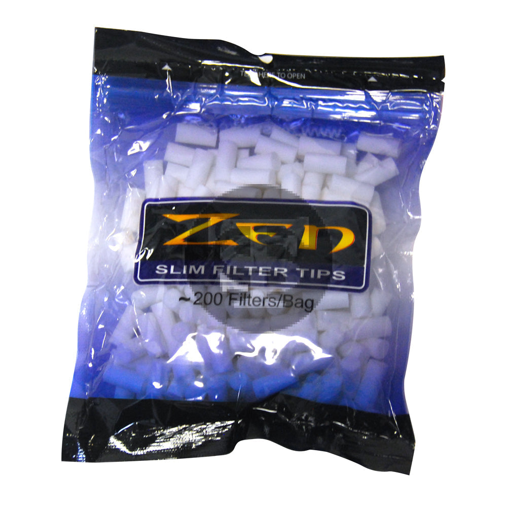 Zen Filter Tips Slim White 200 Tips Per Bag – Tobacco Stock