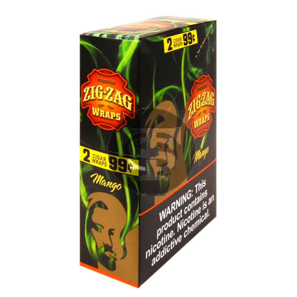Zig Zag Wraps Premium Mango | 25 Packs of 2 | Cigars Wrap | 99c ...