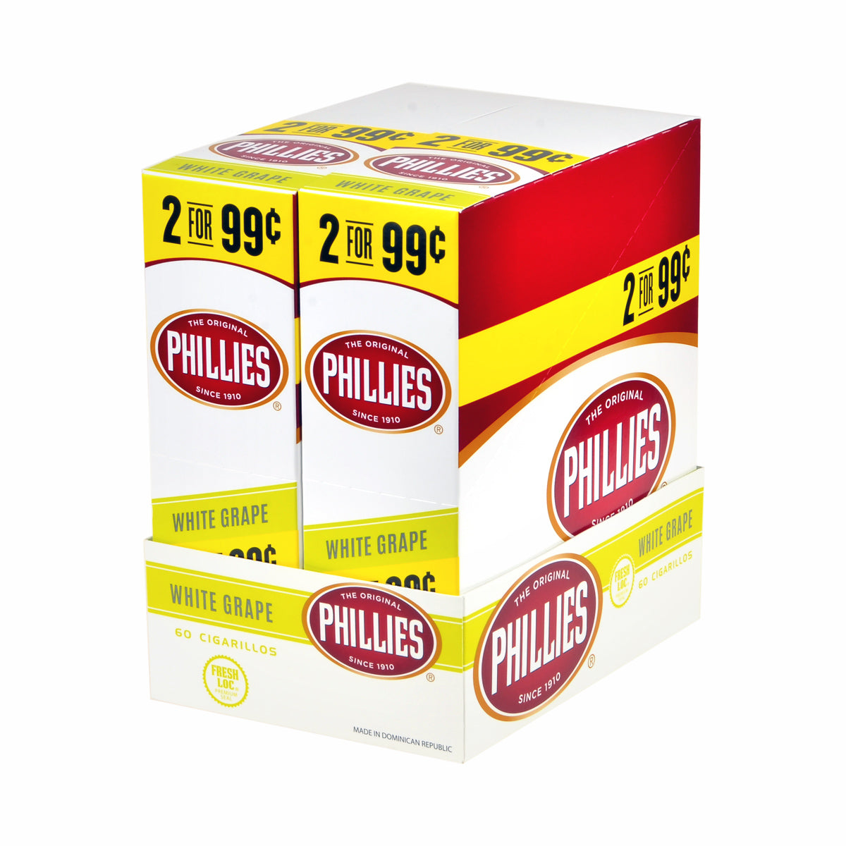 Phillies Cigarillos 2x$0.99 White Grape 30 Pouches of 2 – Tobacco Stock